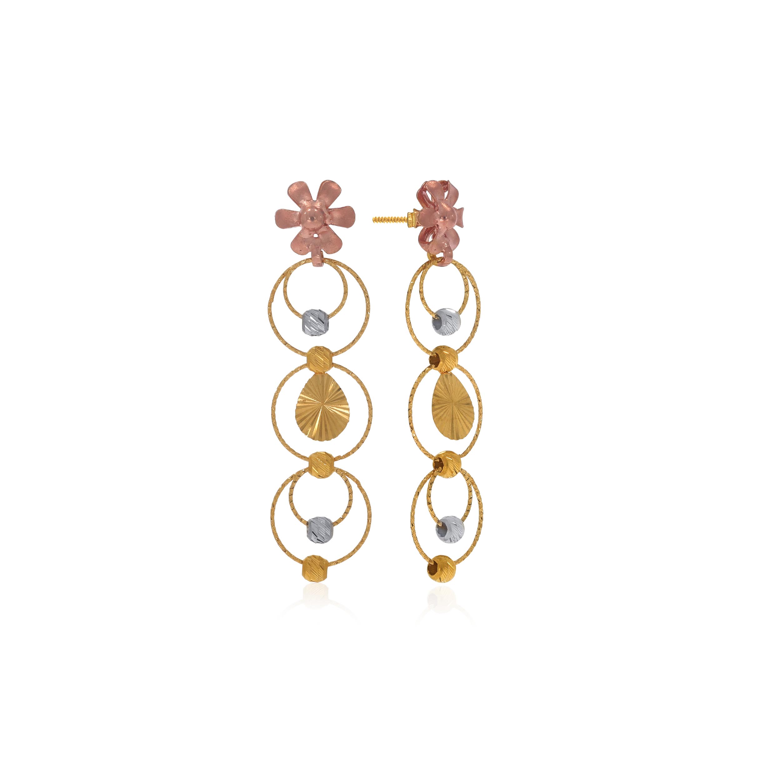 Bloomed Moderna Gold Earrings